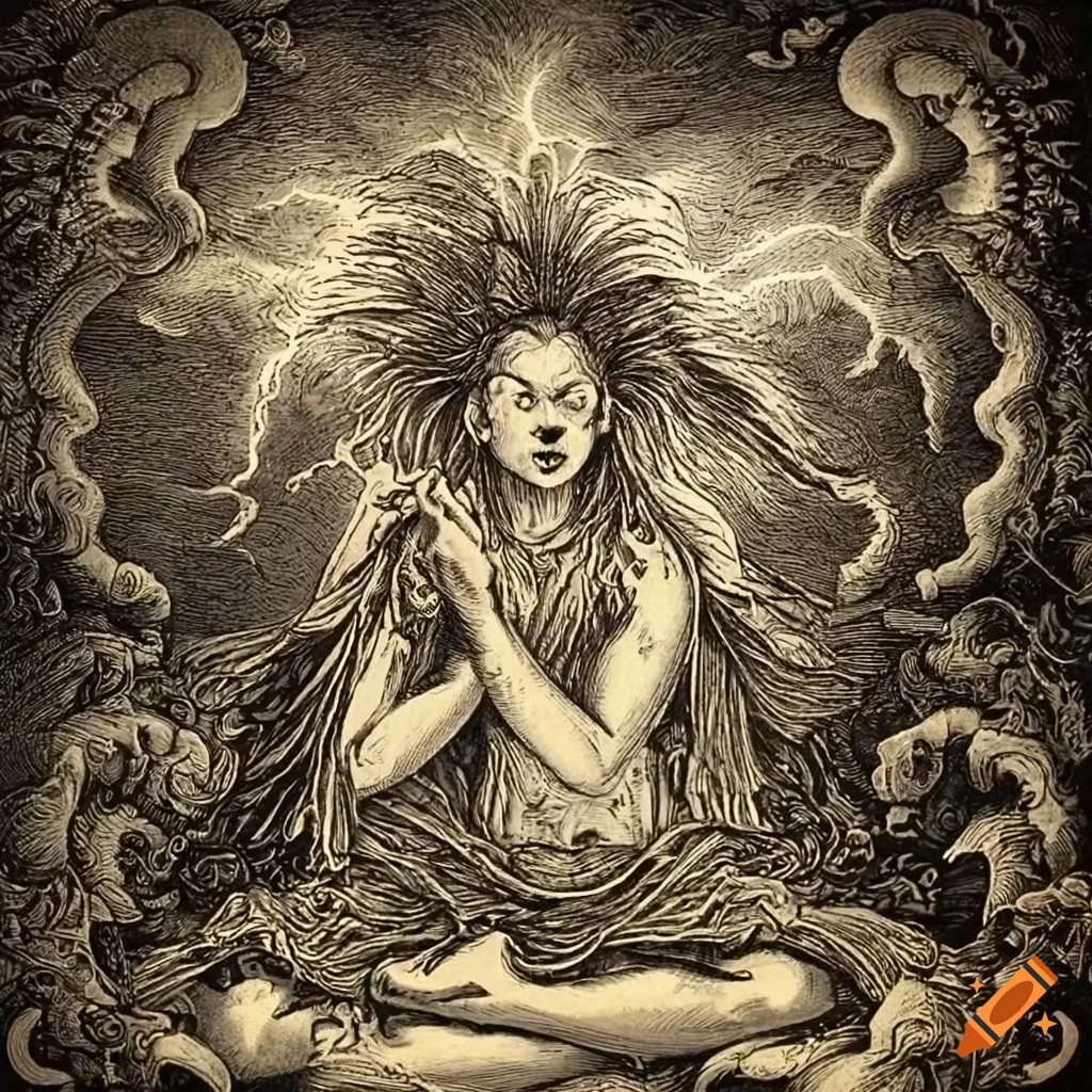 Intricate baroque etchings of mythical saiyan transformations and power ...