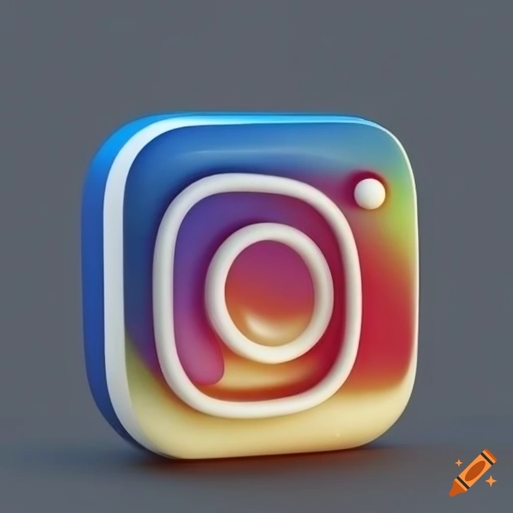 3d instagram icon on Craiyon