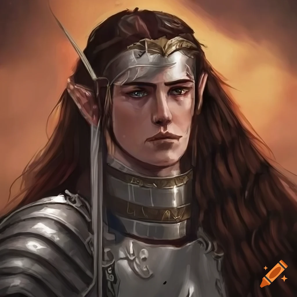 Detailed art of fëanor wearing plate armor on Craiyon