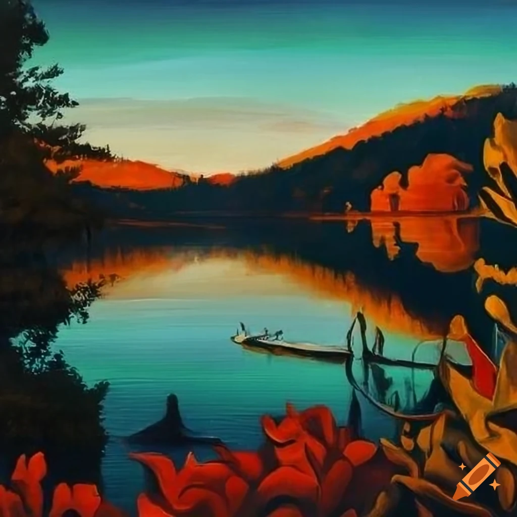 Lake george artwork by junius r. sloan on Craiyon