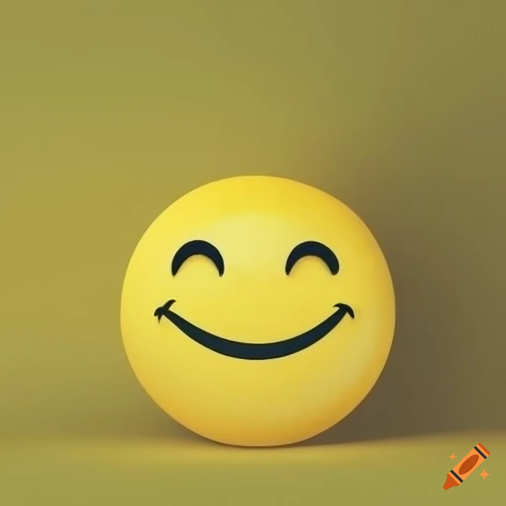 Yellow happy face on Craiyon