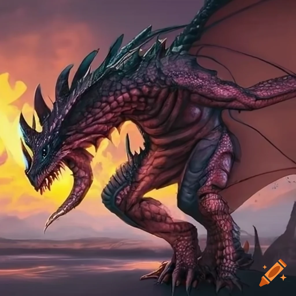 Generate a giant dragon on Craiyon