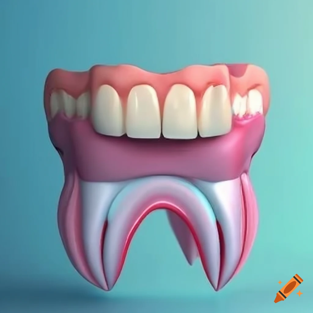 3d dental care visualization on Craiyon