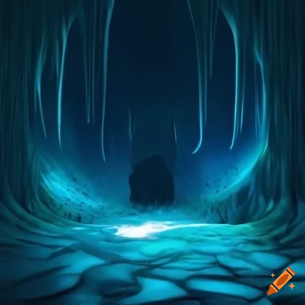 Gloomy cave interior on Craiyon