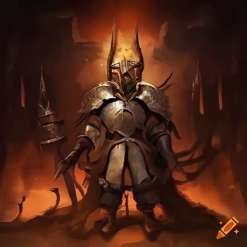 Epic knight in a fantastical land on Craiyon