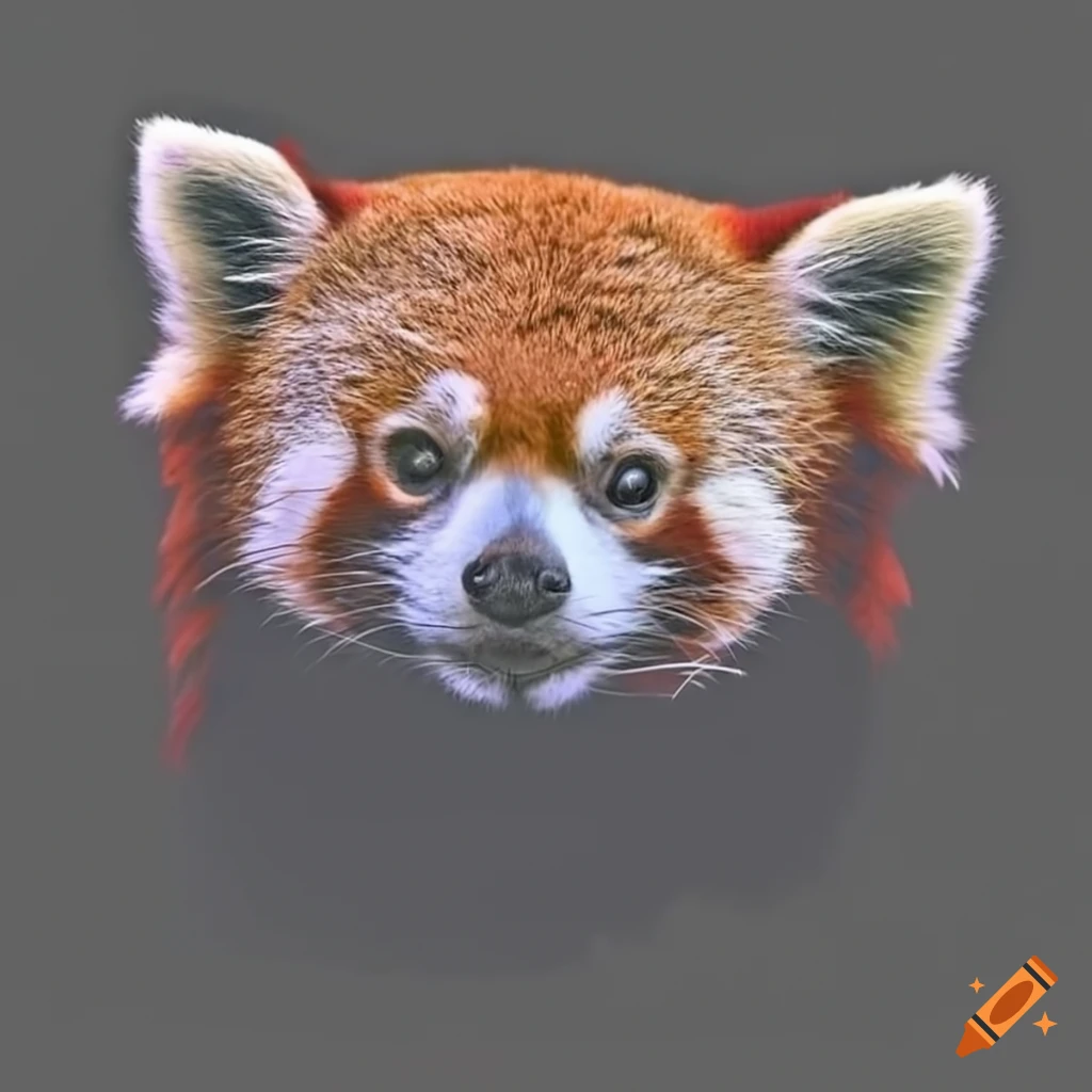 Red panda with unique fur pattern and markings on Craiyon