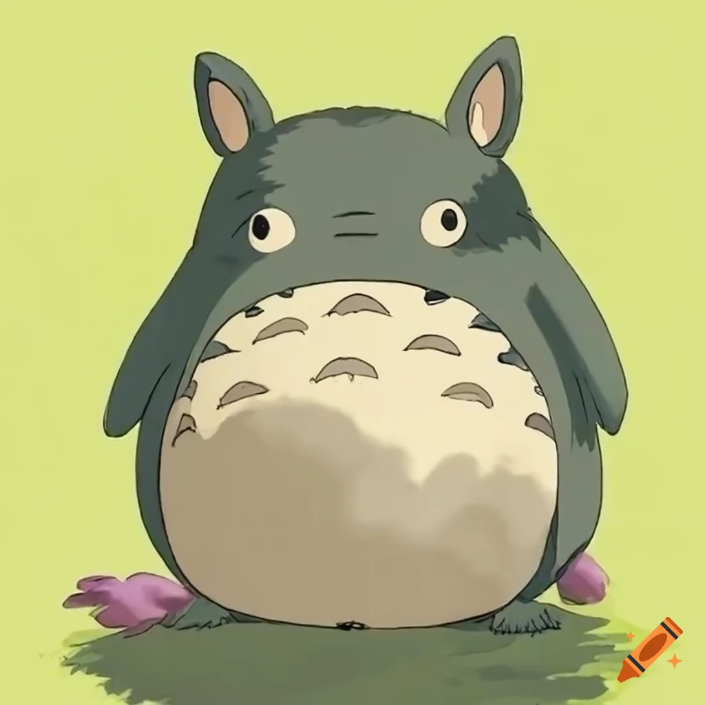 Illustration of tororo from studio ghibli on Craiyon