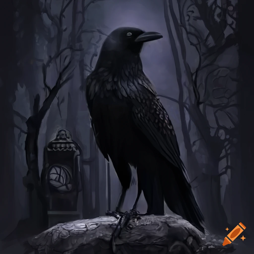 Gothic raven on Craiyon