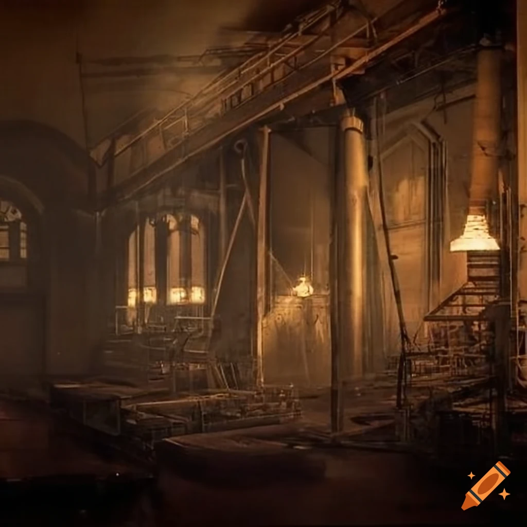 Historic ship factory in 1824 manchester on Craiyon