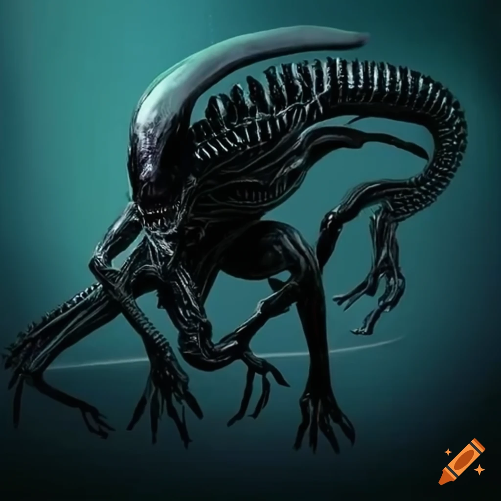 Xenomorph creature on Craiyon