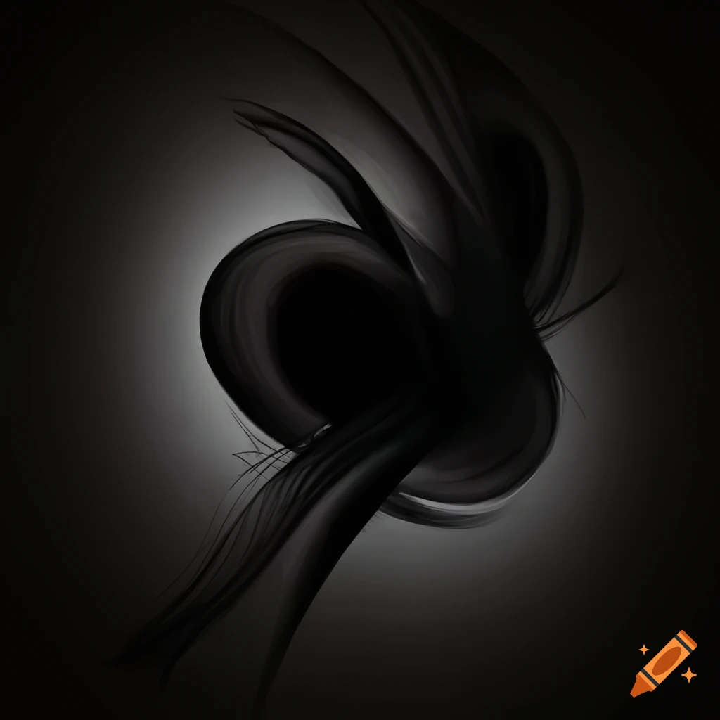 Black abstract art on Craiyon