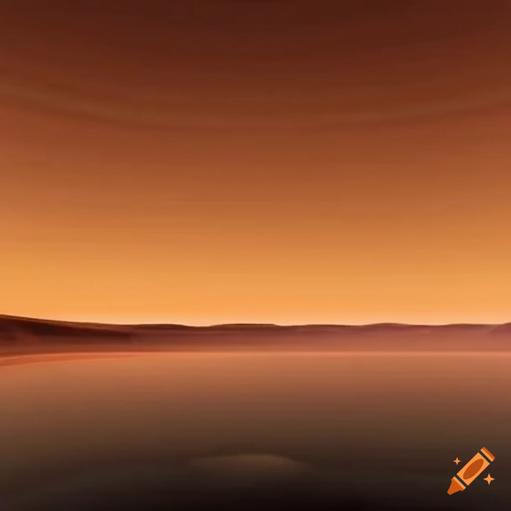 Breathtaking view of saturn's moon titan with orange methane lakes and ...
