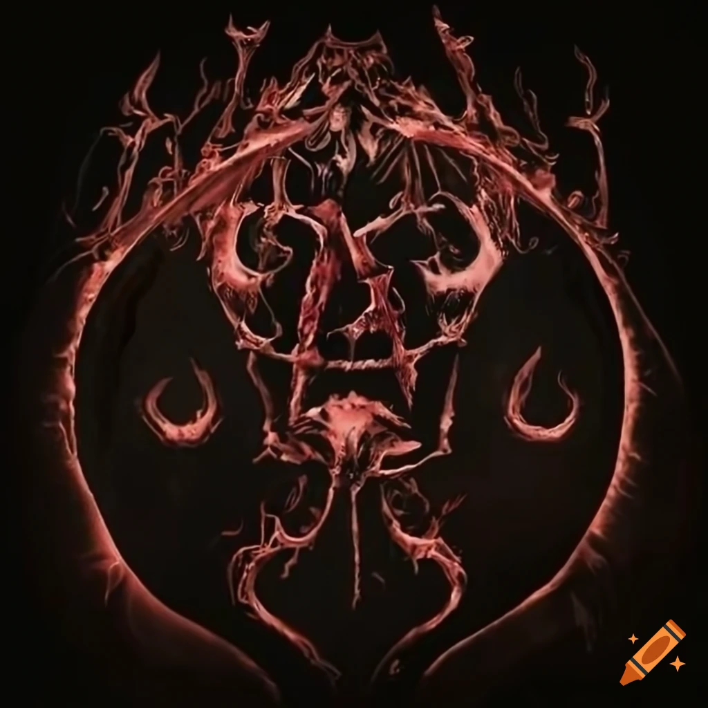 Sigil death metal band logo with song title spirits maledict on Craiyon