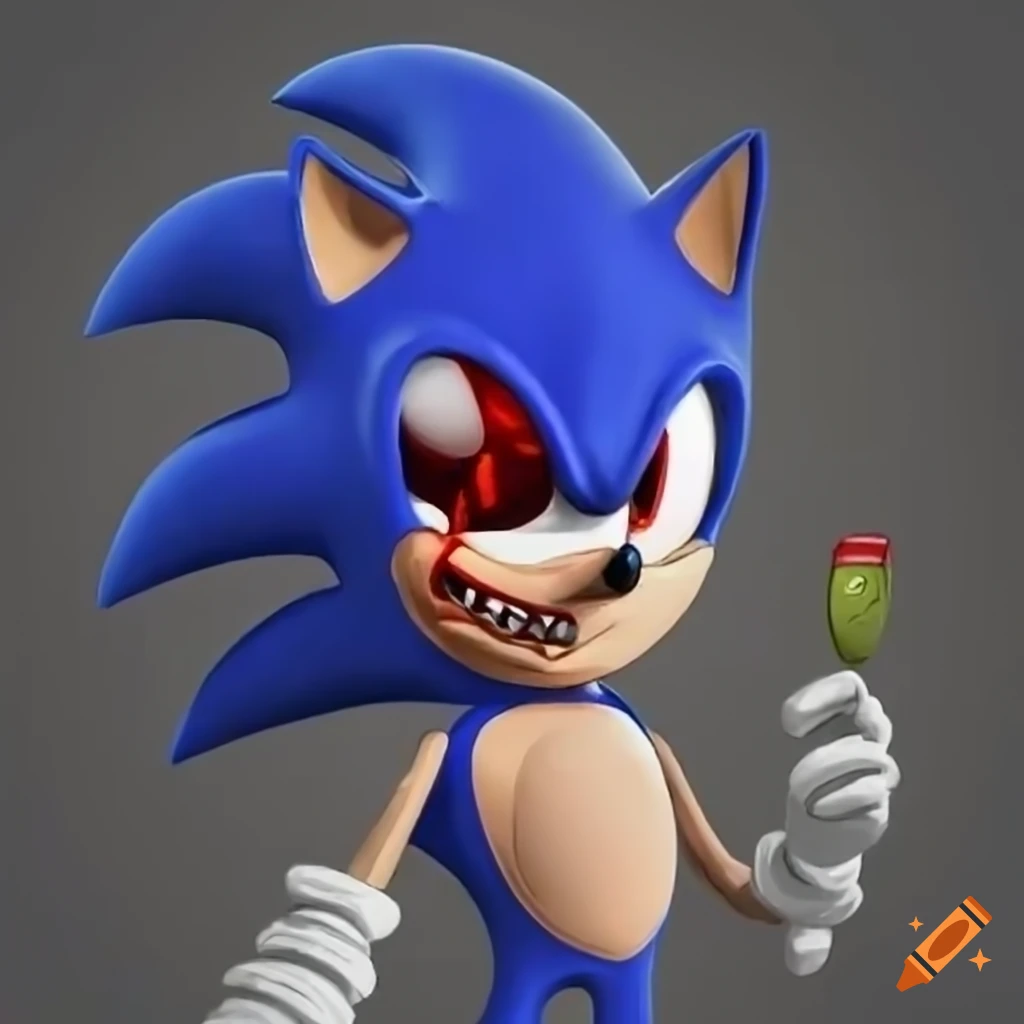 Sonic exe character on Craiyon
