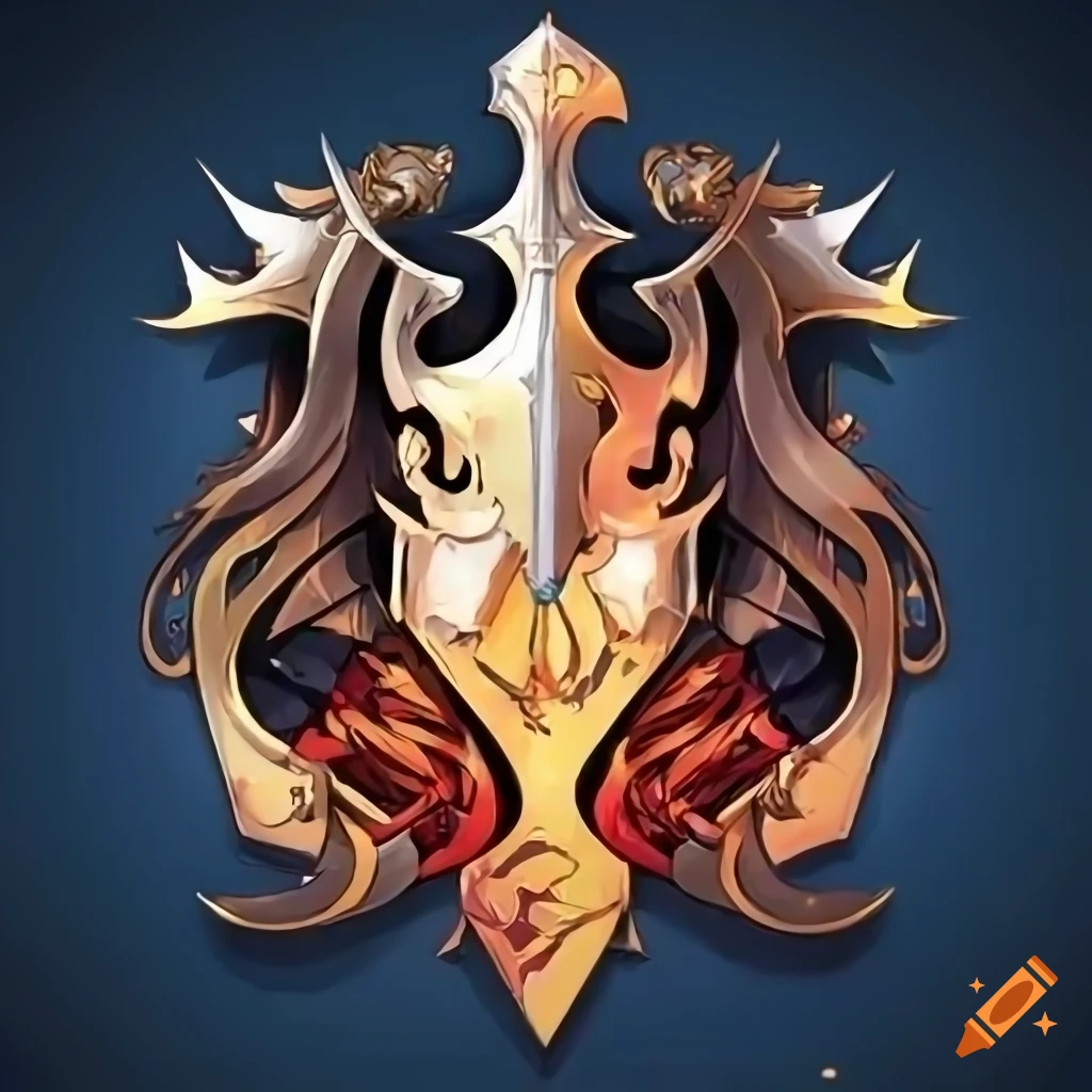 Guild badge with anime gunner design on Craiyon