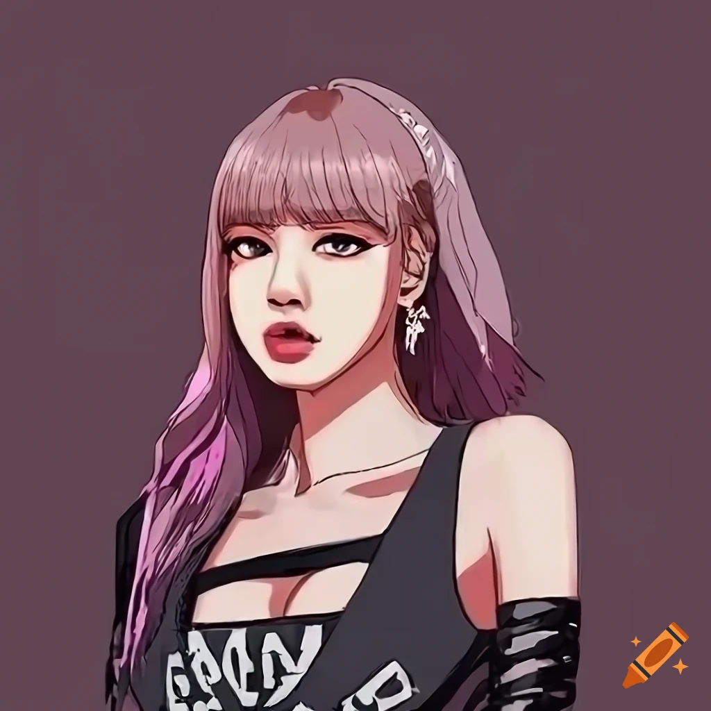 Lisa blackpink in anime style on Craiyon