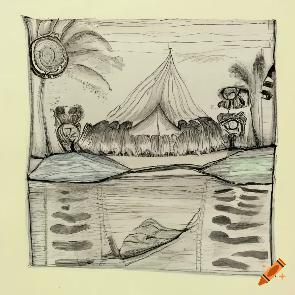 Harmony of Ancient Filipinos landscape with Anahaw leaf symbol on Craiyon