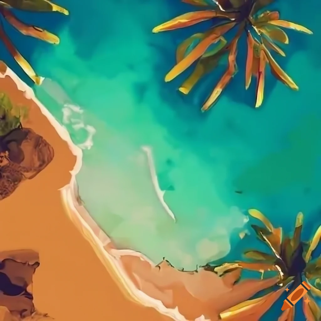 Stranded tropical island in 4k resolution on Craiyon