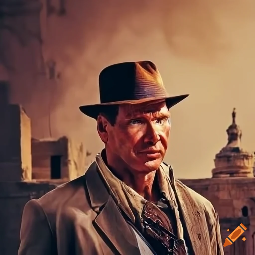 Indiana Jones exploring ancient ruins in Birgu, Malta on Craiyon