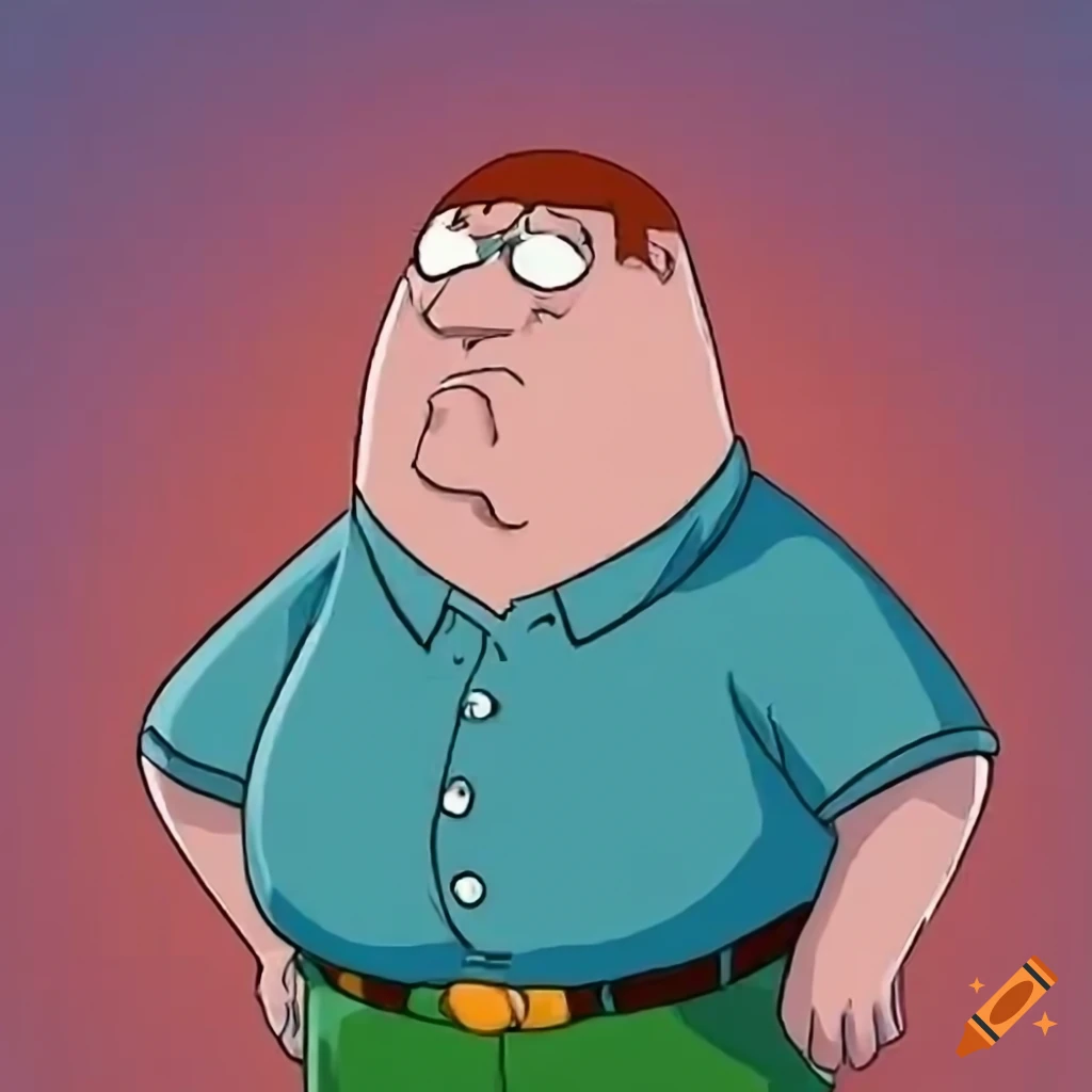 Anime version of peter griffin character on Craiyon