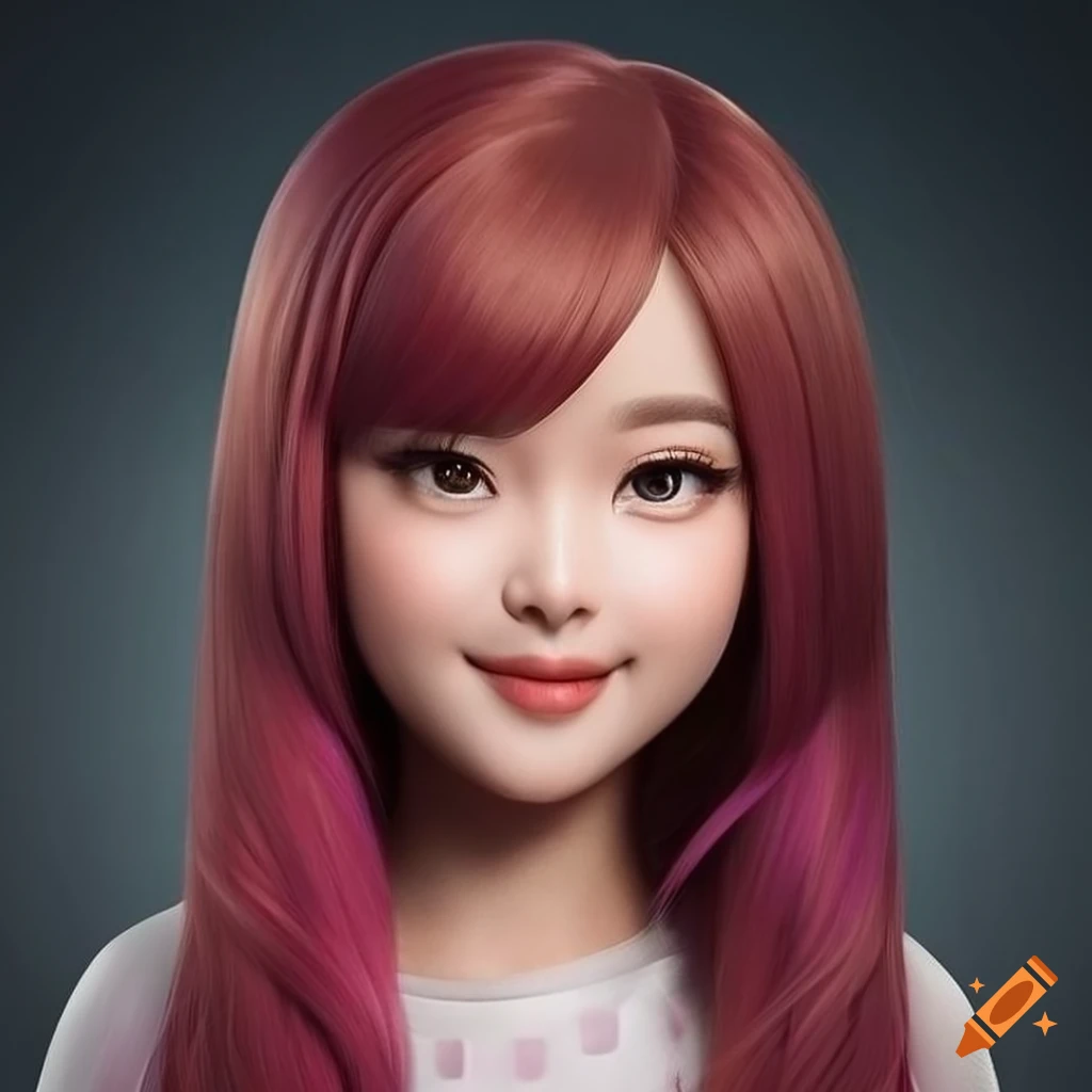 Portrait of a detailed asian character inspired by mabel pines on Craiyon