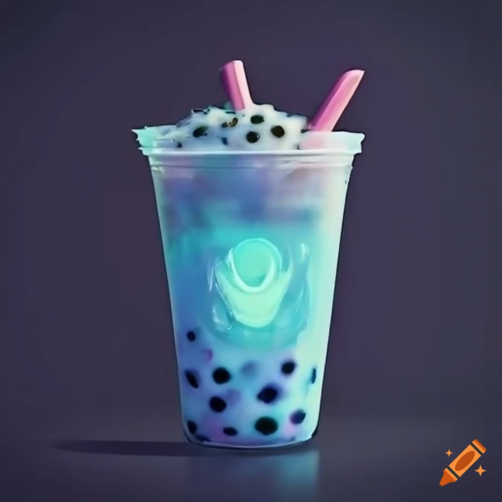 Haunted and scary boba tea on Craiyon