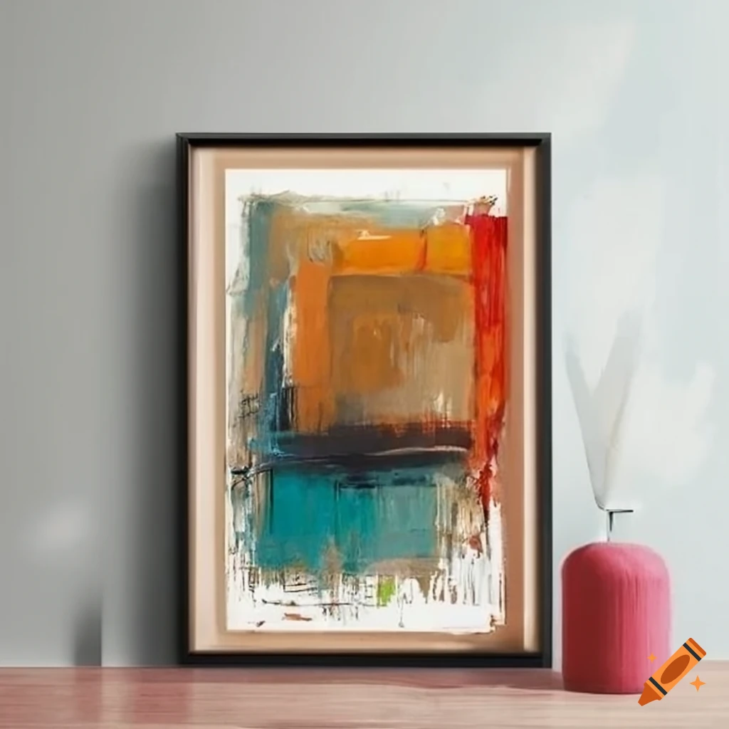 Abstract expressionism art in a modern interior setting on Craiyon