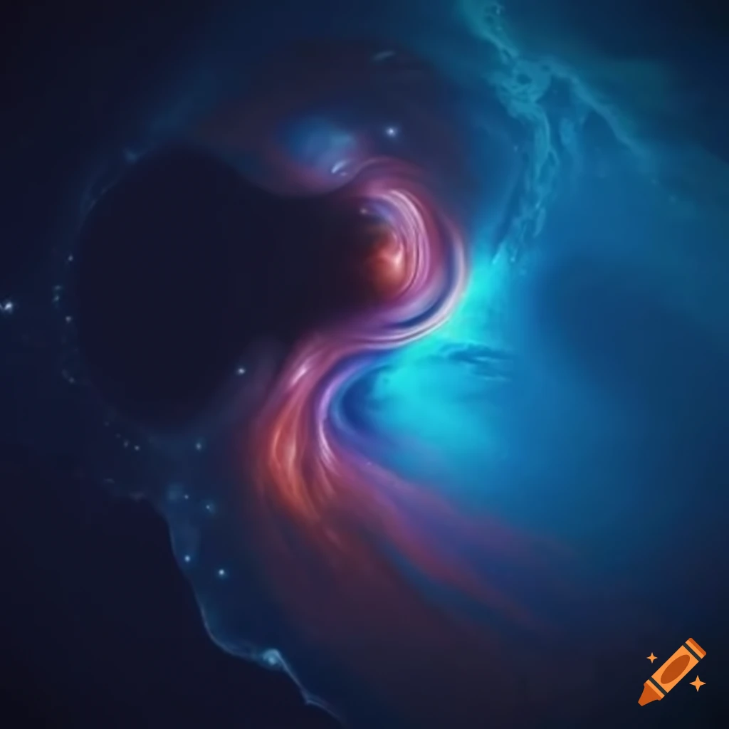 Super dense material causing intense curvature in space on Craiyon