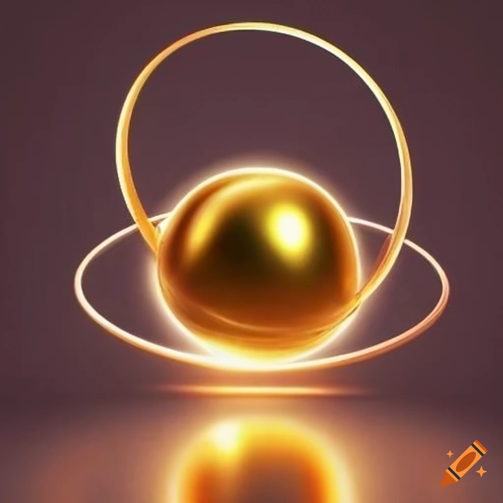Giant golden ring orb on Craiyon