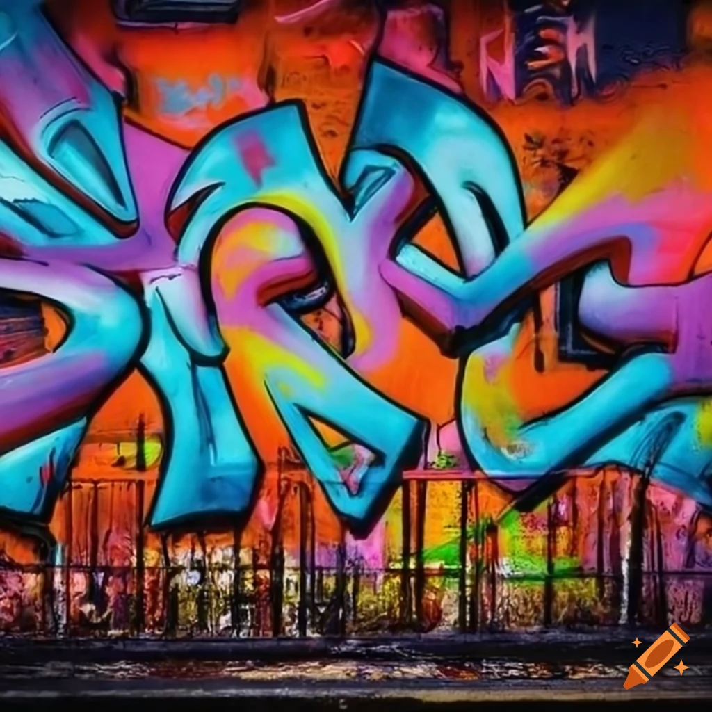 Photorealistic abstract graffiti art on Craiyon