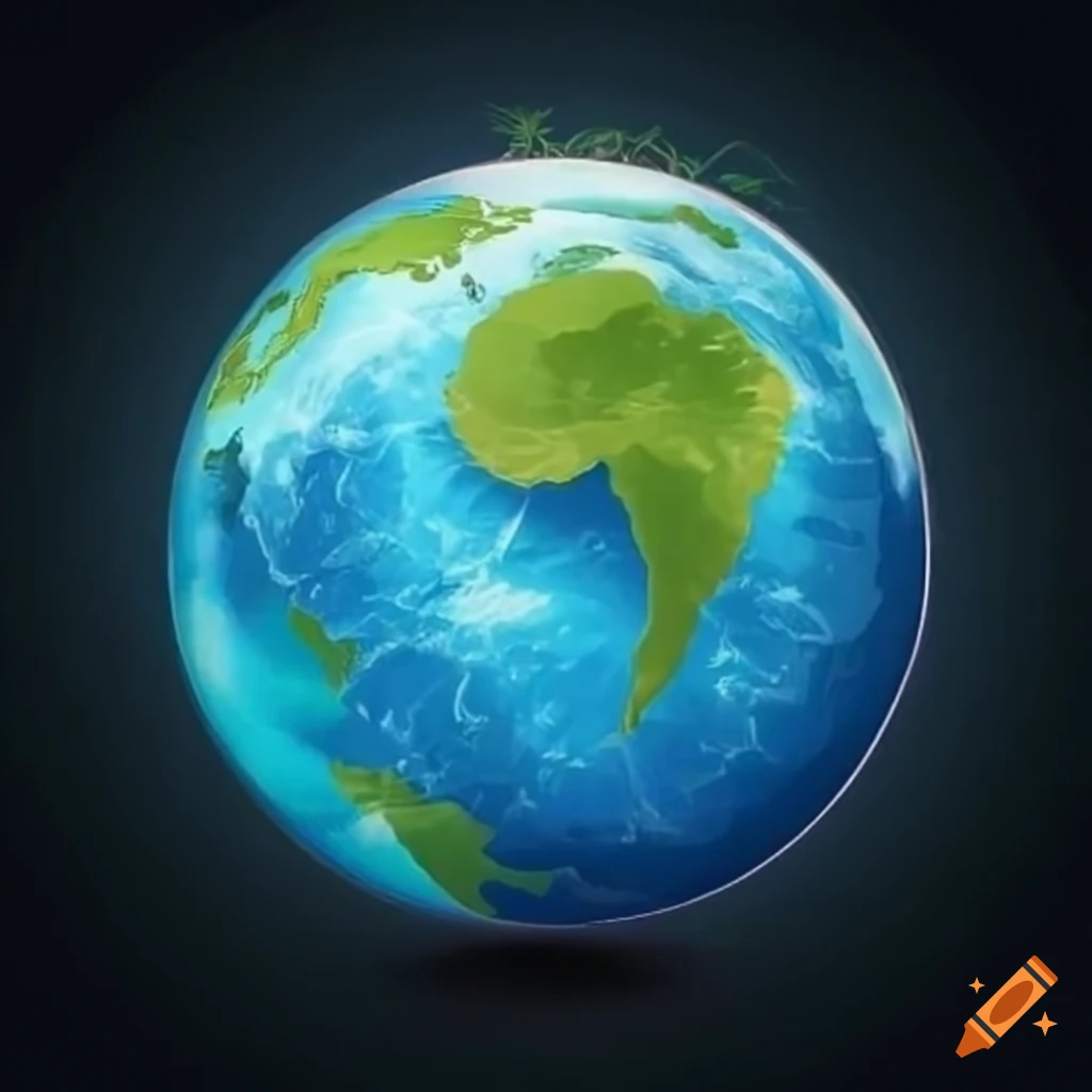 Abstract representation of the world on Craiyon