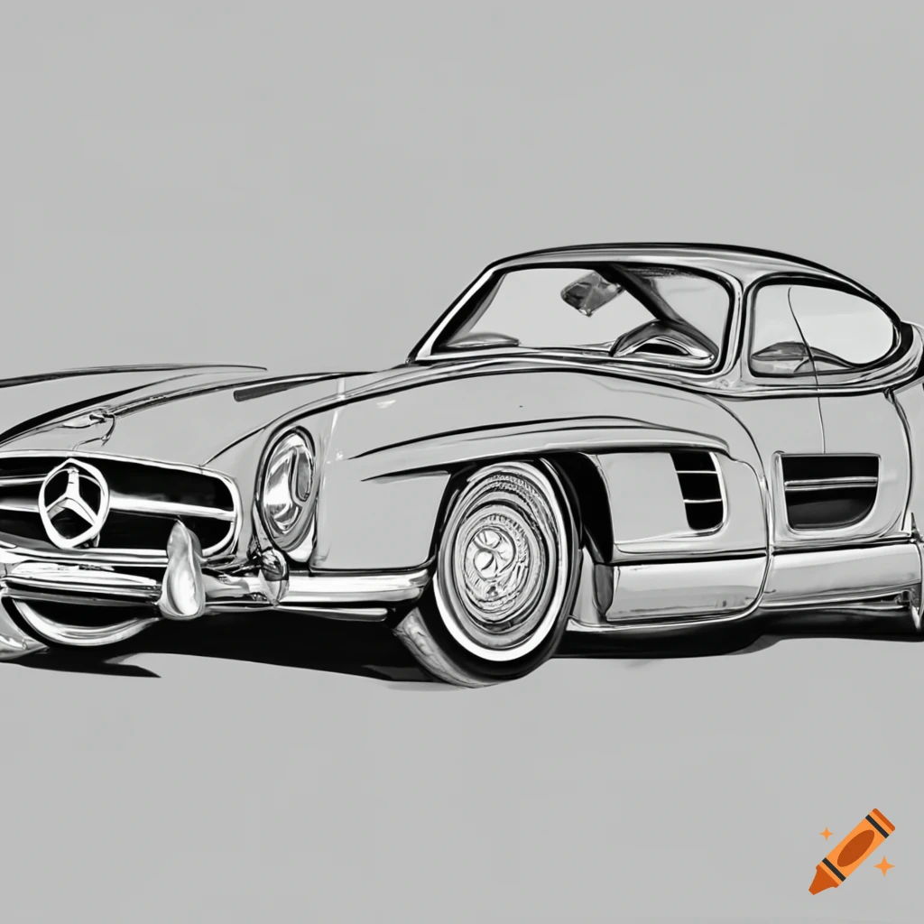Mercedes 300sl on Craiyon