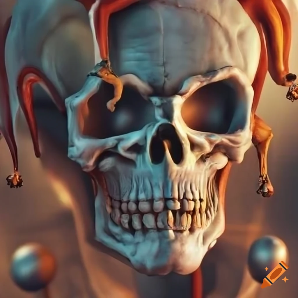 Intricately detailed halloween jester skeleton on Craiyon