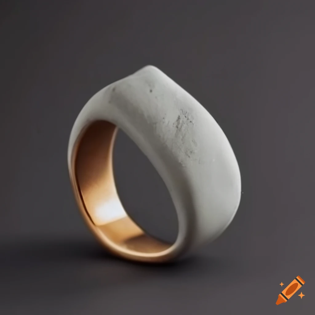 Cement-made jewelry rings on Craiyon