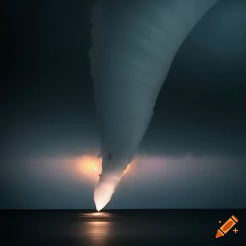 Dynamic illustration of tornado formation with hot and humid air ...