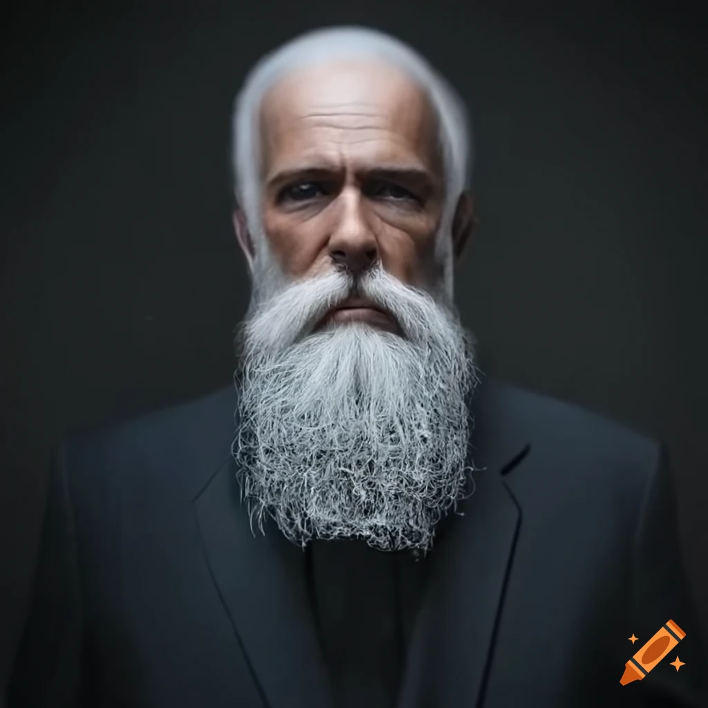 Ceo with white hair and beard on Craiyon