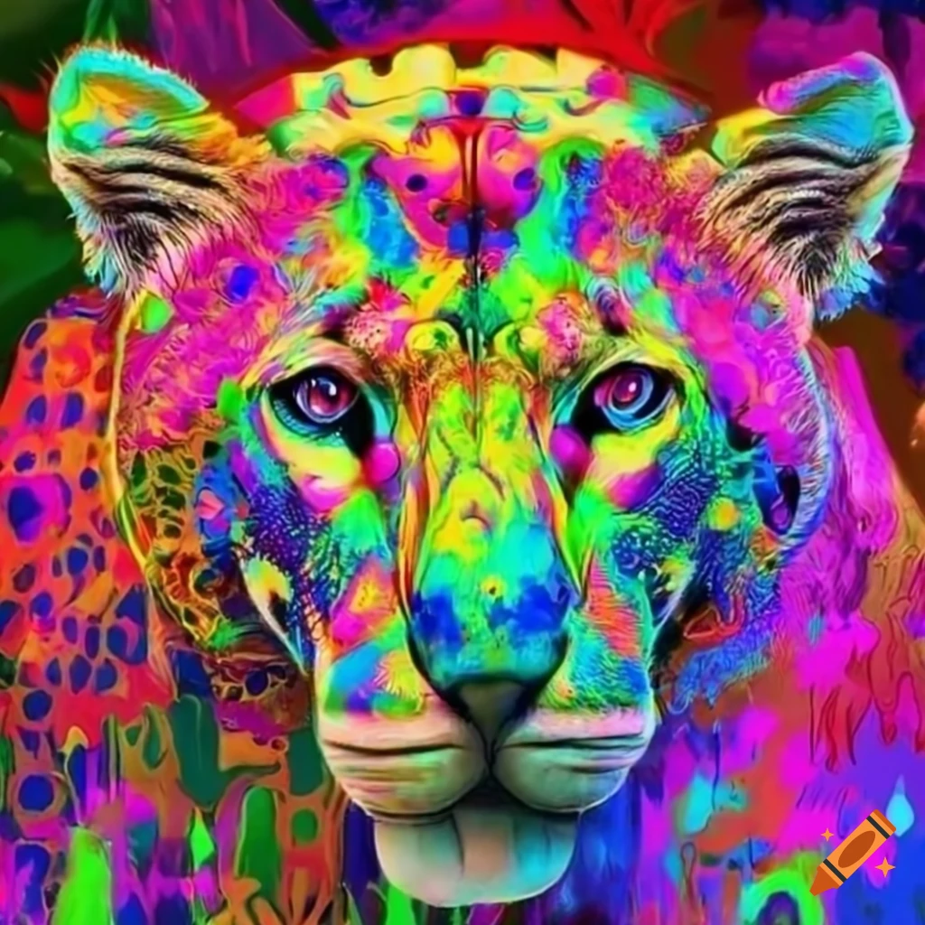 Psychedelic animals on Craiyon