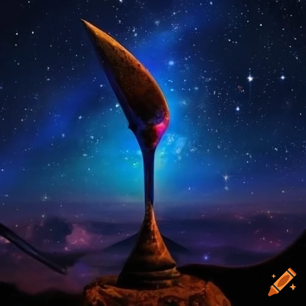 Great celestial trowel in the heavens on Craiyon