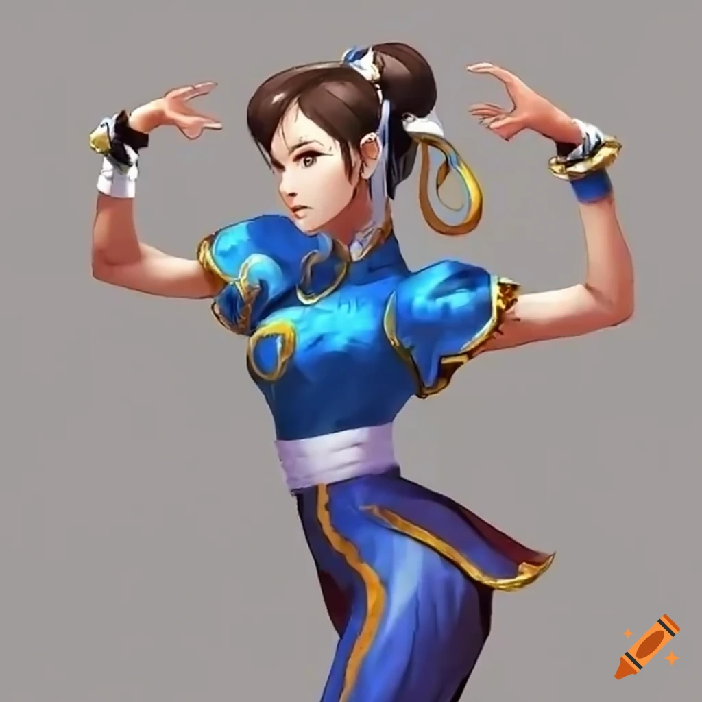 Chun-li performing ballet on Craiyon