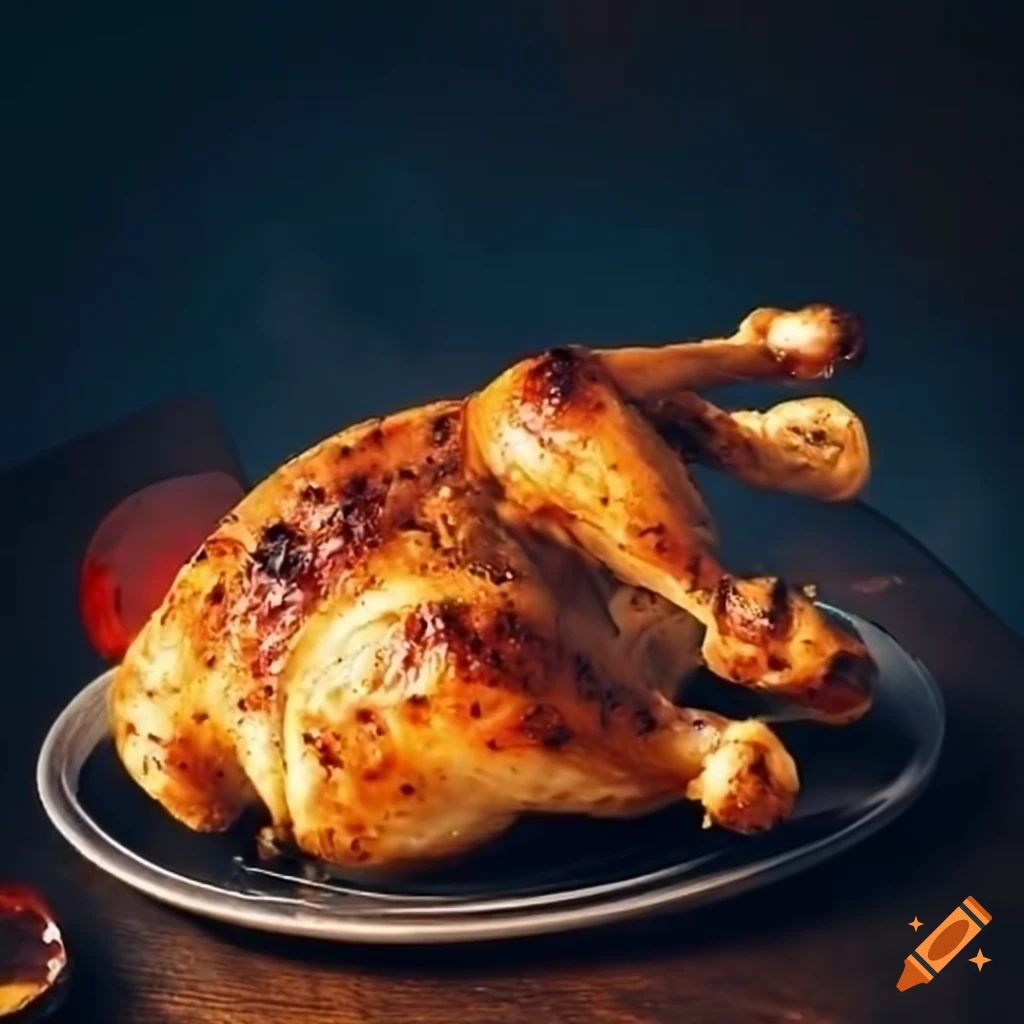 Grilled chicken on charcoal on Craiyon