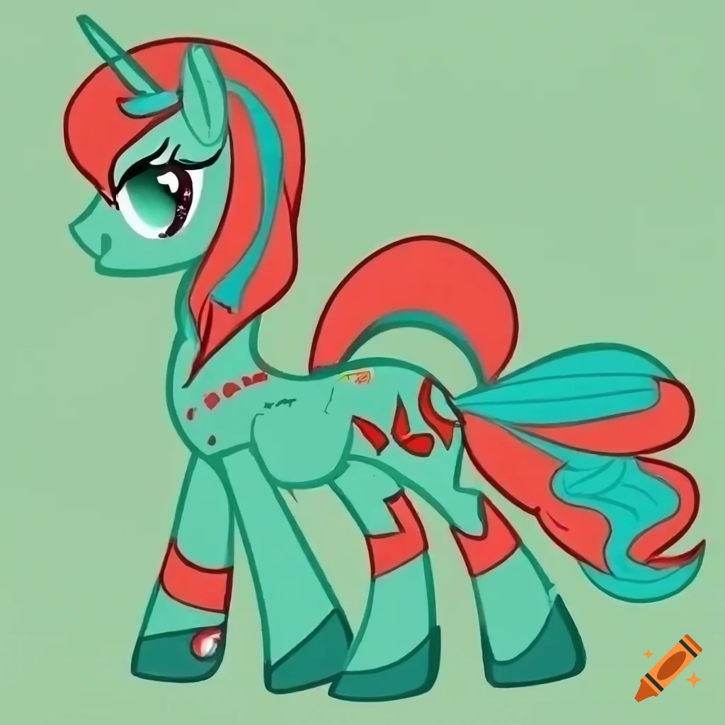 My Little Pony original character reference sheet in digital art style ...