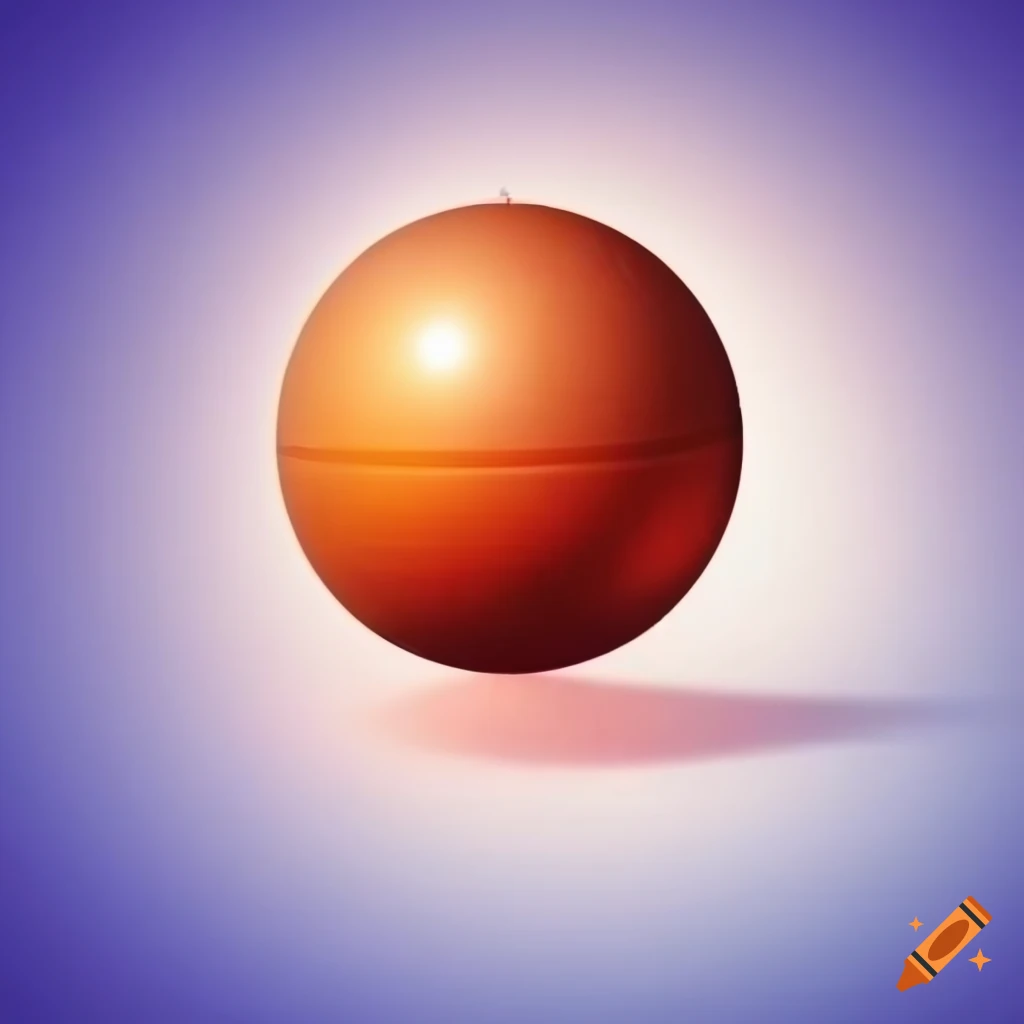 Orange color sphere on Craiyon