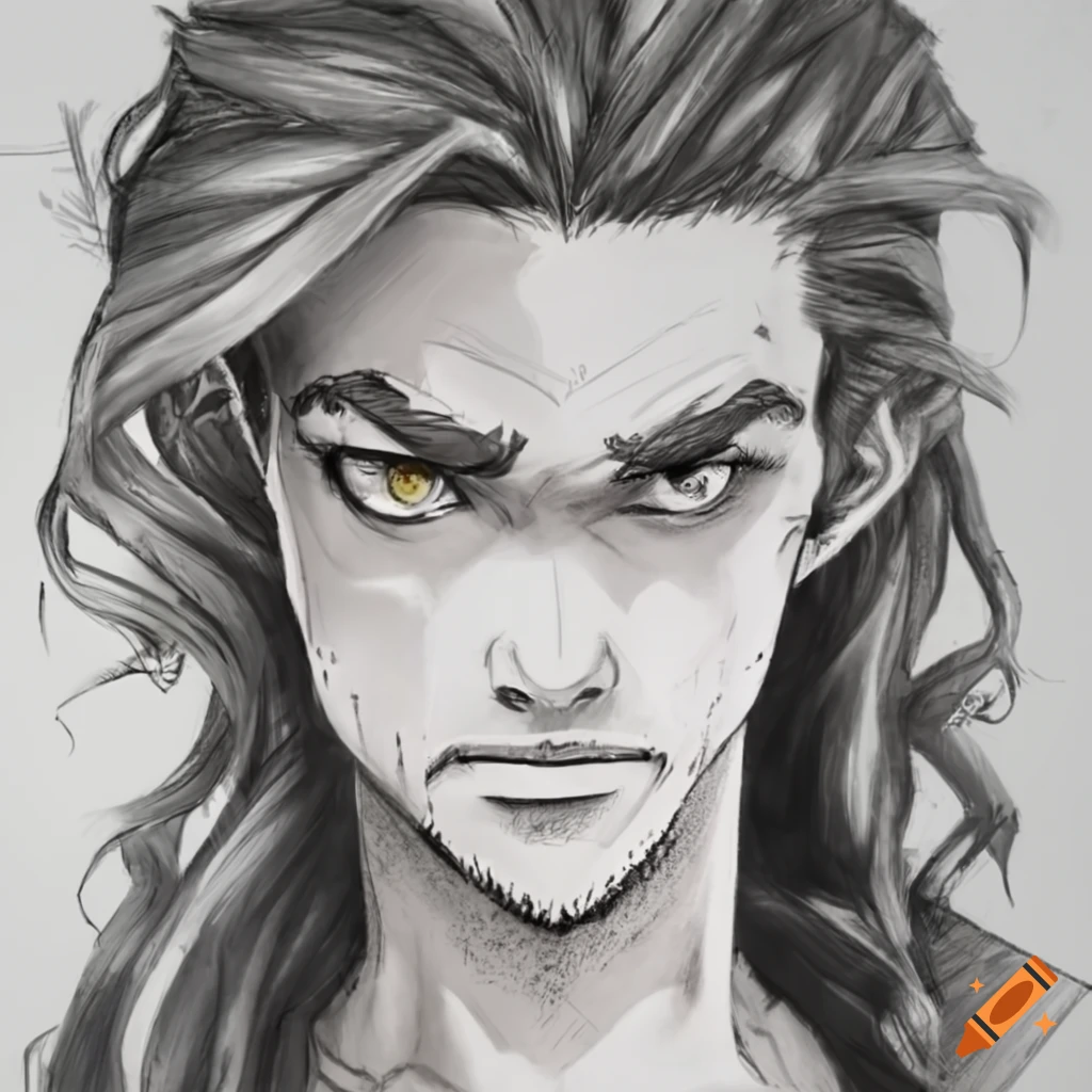 Anime depiction of jason momoa on Craiyon