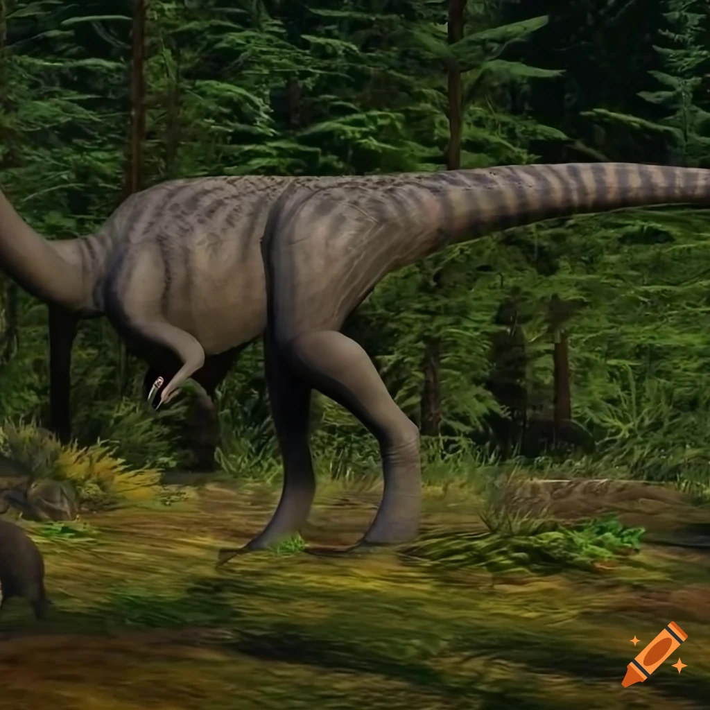 Scientifically accurate Hadrosaurus with detailed skin texture and ...