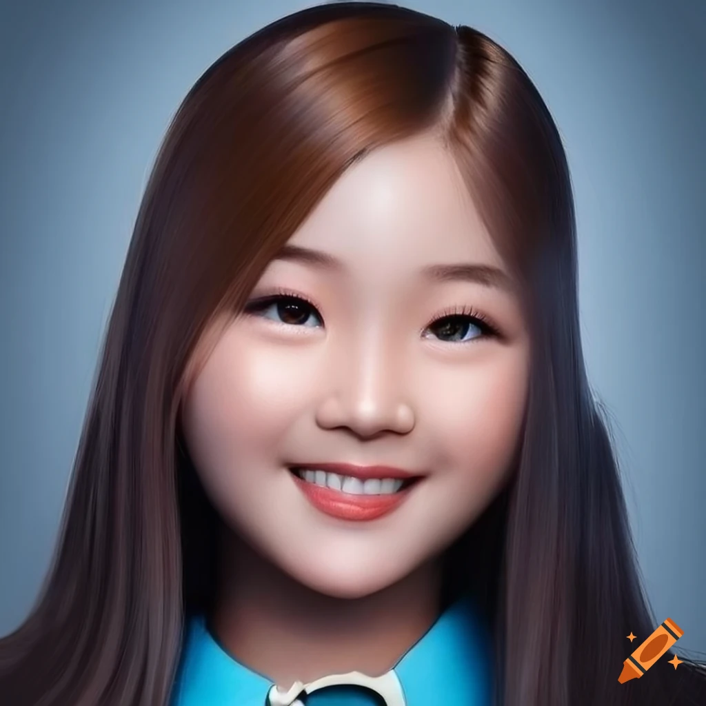 Portrait of a detailed asian character inspired by mabel pines on Craiyon