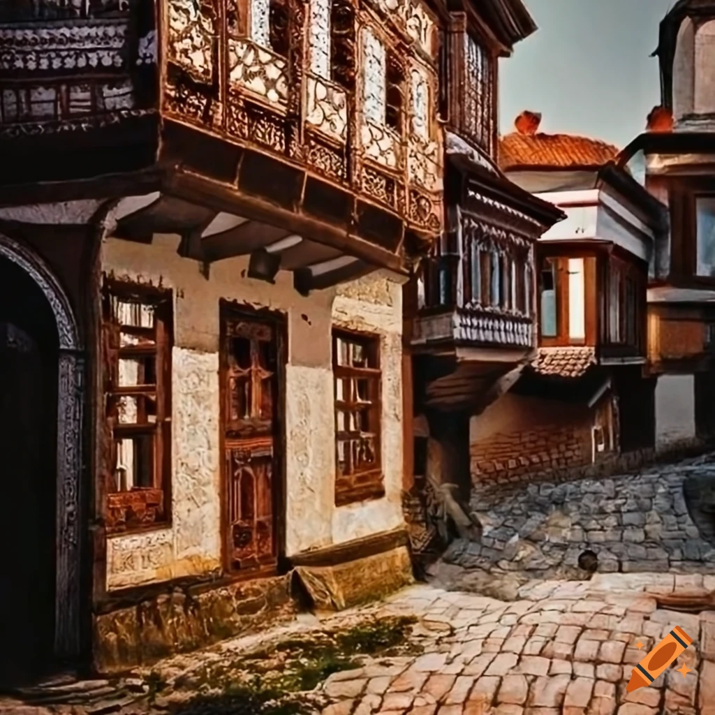 Historical traditional Turkish house viewed from the street on Craiyon