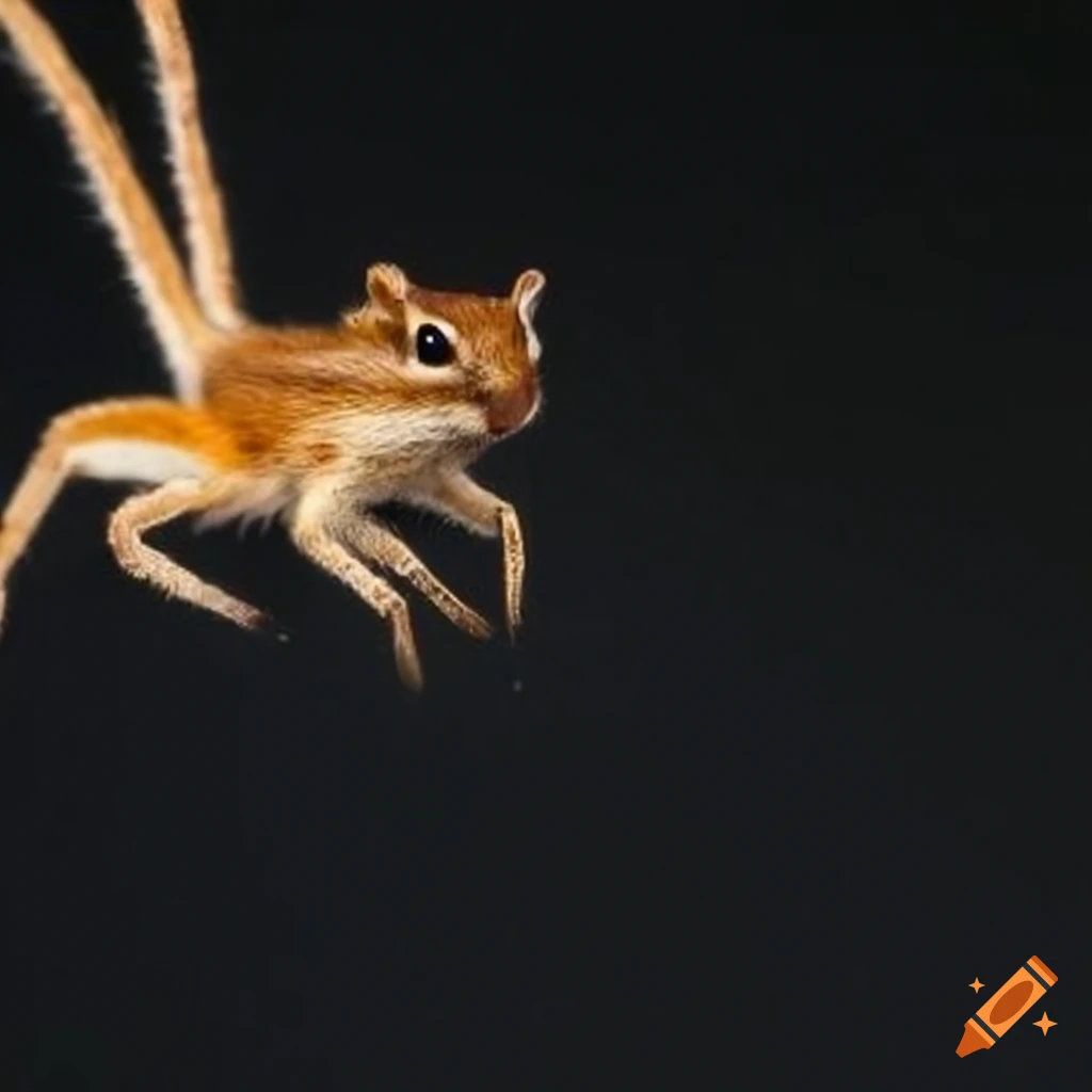 Gene spliced chipmunk spider hybrid on Craiyon