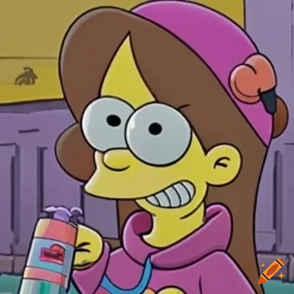 Mabel pines magically transforms into lisa from the simpsons on Craiyon