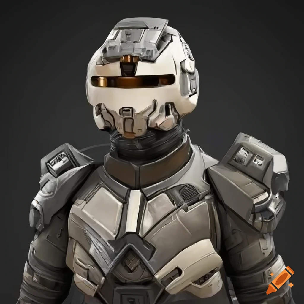 Intricately designed space explorer in futuristic armor on Craiyon