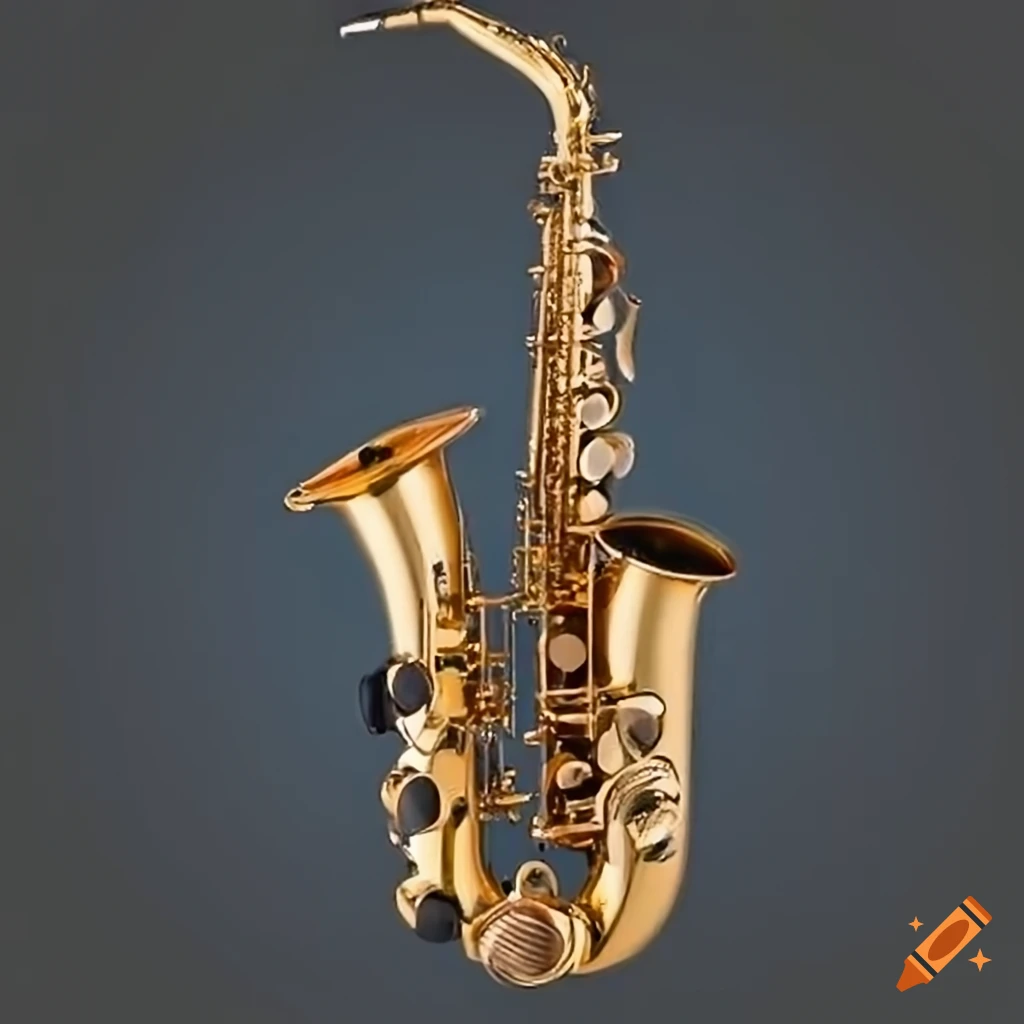Saxophone musical instrument on Craiyon
